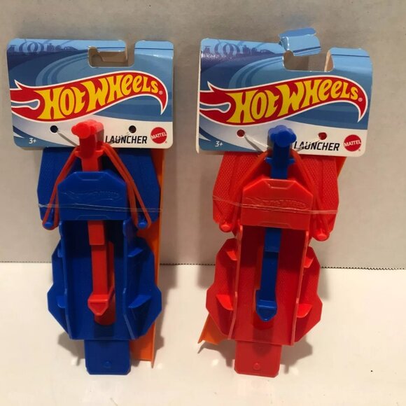 Hot Wheels | Toys | Hot Wheels Launchers Lot Of 2 Blue 1 Red Mattel New ...